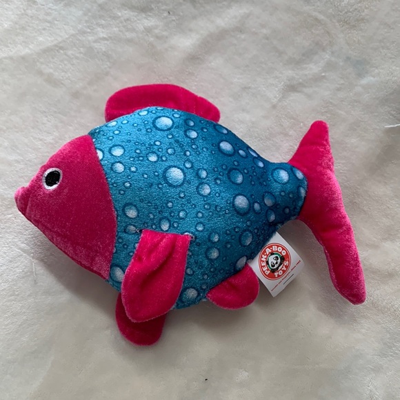 peek-a-boo | Toys | Peekaboo Toys Pink And Blue Fish Plush | Poshmark